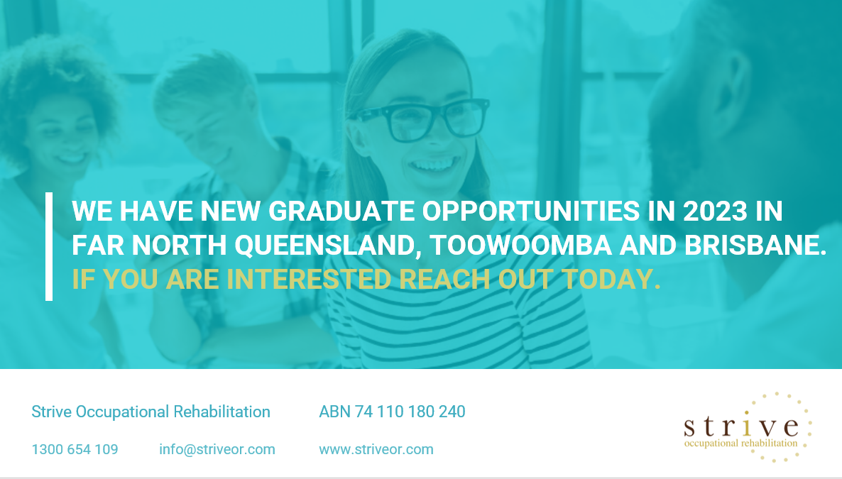 Strive's New Graduate Program for 2026 - Strive Occupational Rehabilitation