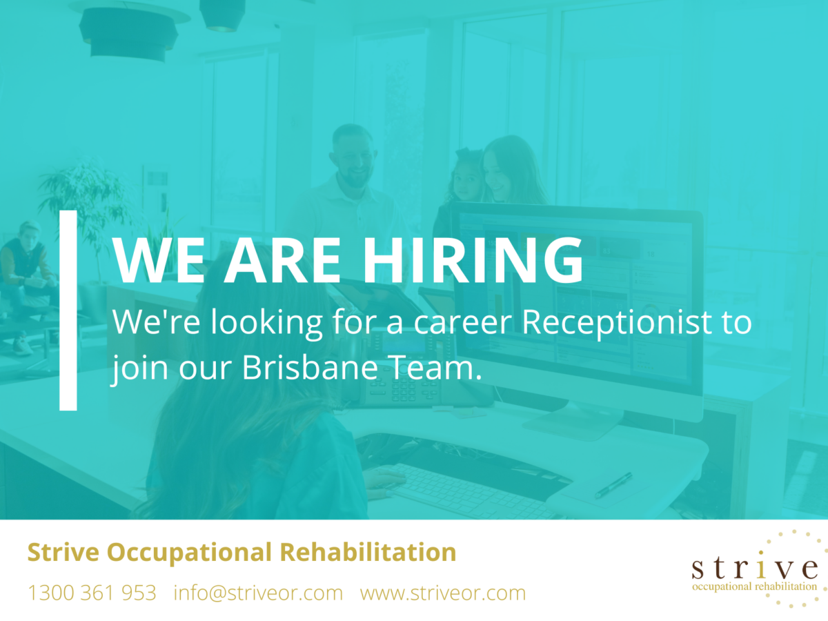 Jobs & Careers | Work With Strive Occupational Rehabilitation | Queensland